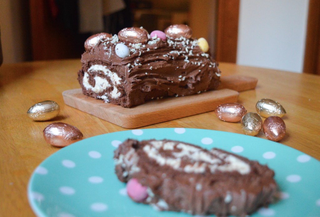 Gluten Free Easter Chocolate Log – Titchy Ton Bakes